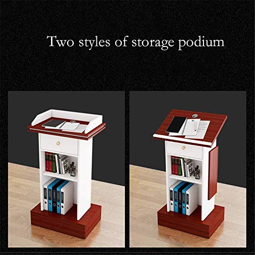 MObyat Lectern Podium Stand,Lectern Meeting Room Floor Lecture Table Teacher Podium Table for Company Campus