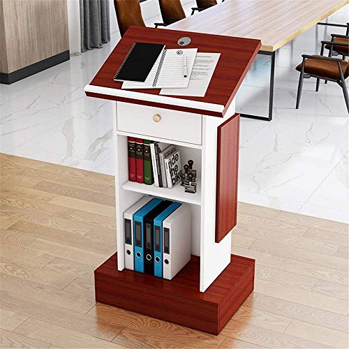 MObyat Lectern Podium Stand,Lectern Meeting Room Floor Lecture Table Teacher Podium Table for Company Campus