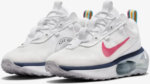 Nike Women's Air Max 2021 100, White/Thunder Blue/Pure Platinum/Archaeo Pink, 7 M US