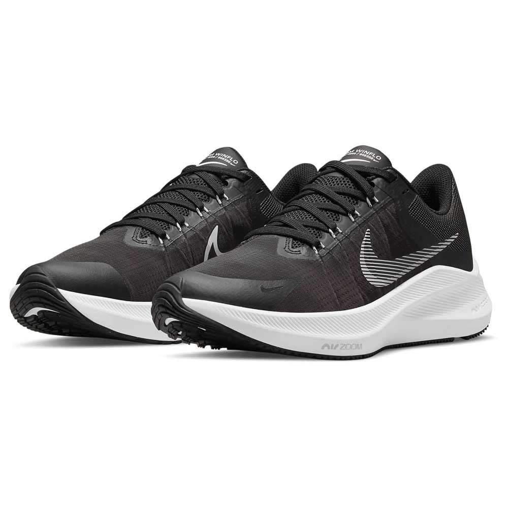 Nike Women's Sports Running, Black White Dk Smoke Grey Lt Smoke, 8.5