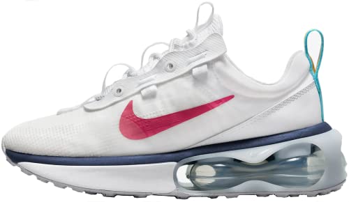 Nike Women's Air Max 2021 100, White/Thunder Blue/Pure Platinum/Archaeo Pink, 7 M US