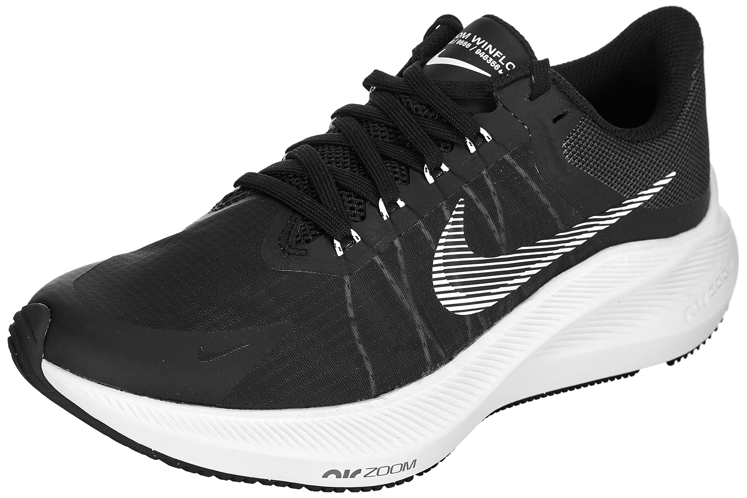 Nike Women's Sports Running, Black White Dk Smoke Grey Lt Smoke, 8.5