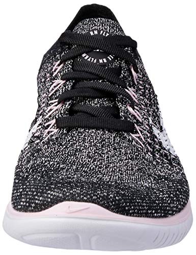 Nike Free RN Flyknit 2018 Women's Running Shoe Black/White-Pink Foam 11.0
