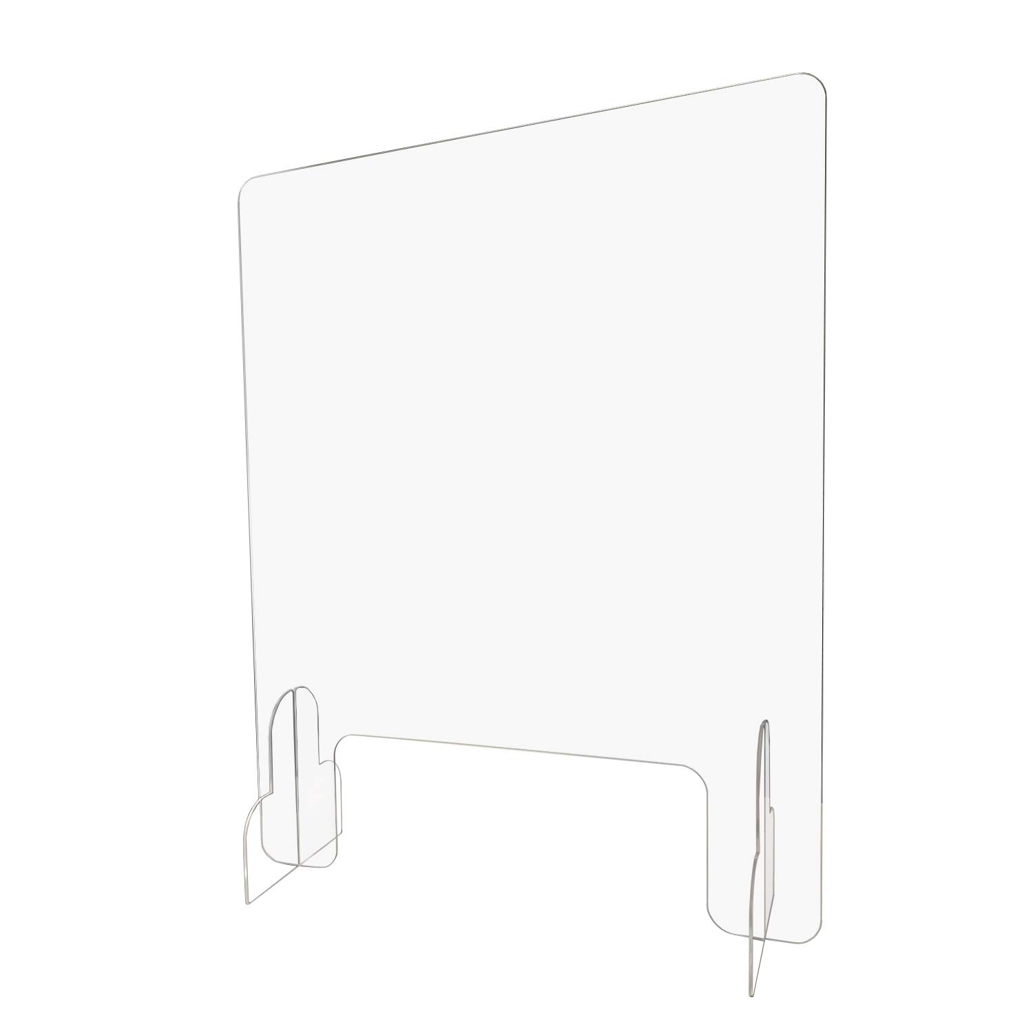 Sneeze Guard - Clear Acrylic Protective Barrier and Shield for Counter and Desk (24"W x 30"H)