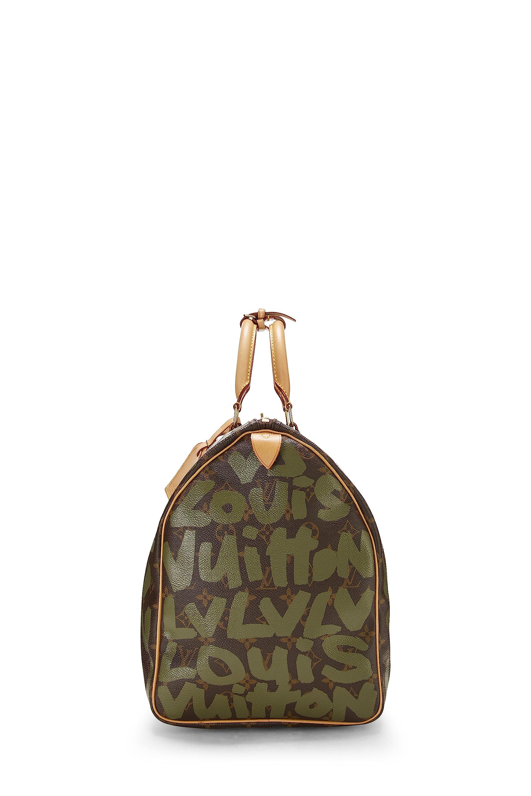 Louis Vuitton, Pre-Loved Stephen Sprouse x Louis Vuitton Green Monogram Graffiti Keepall 50, Green