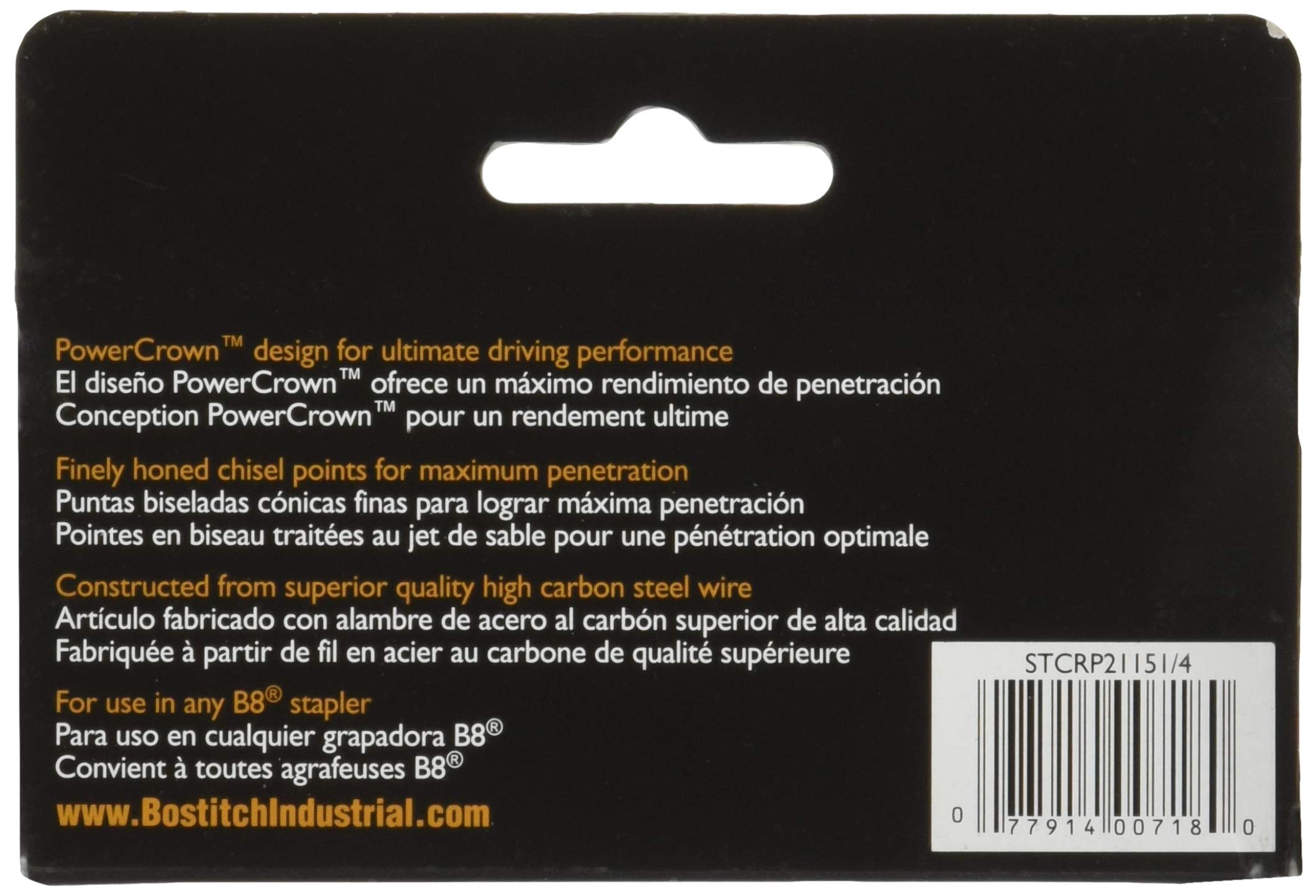 Value Pack of 6 Boxes Stanley Bostitch B8 Powercrown Premium 1/4" Staples (Stcrp21151/4)