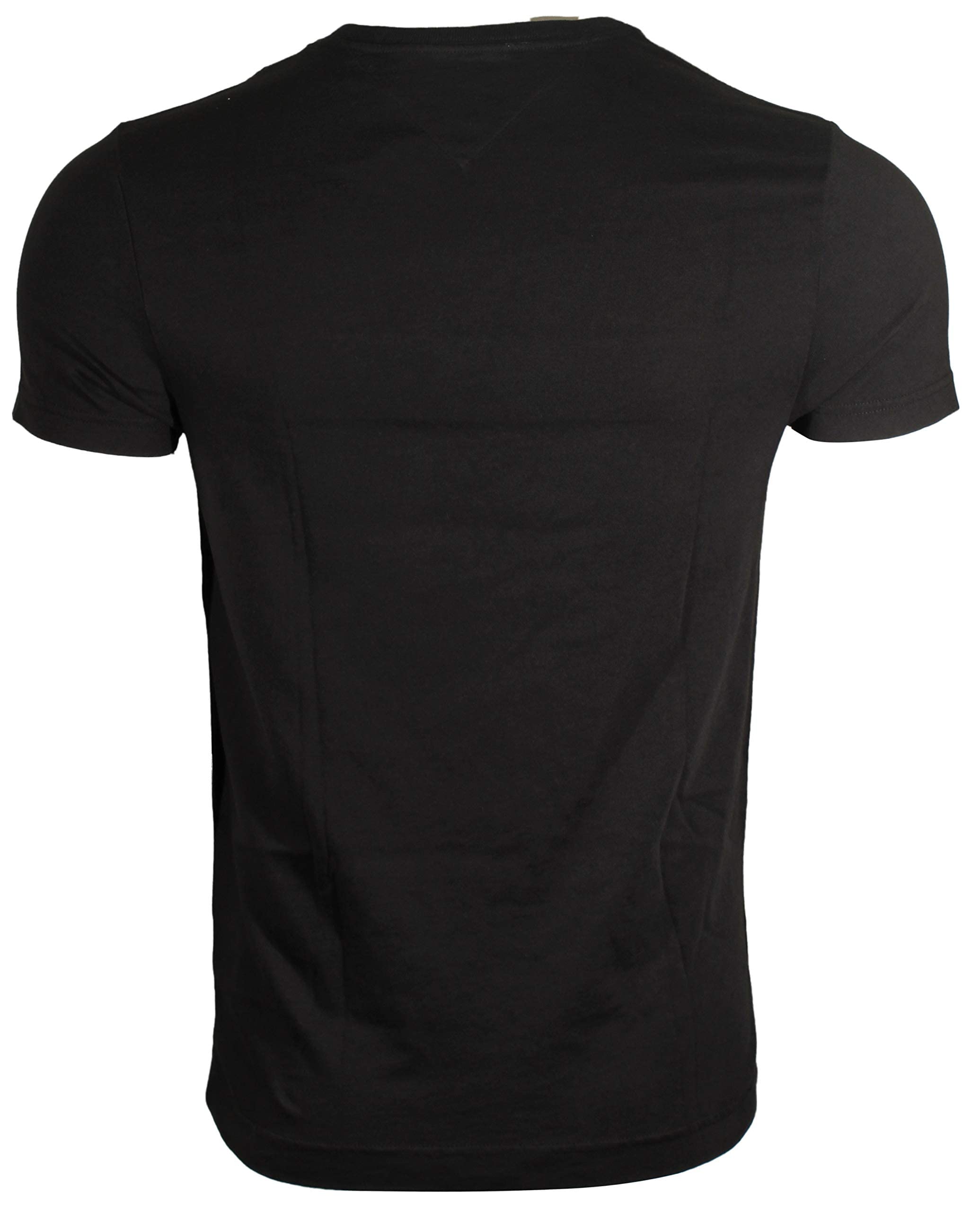 Tommy Hilfiger Men's Classic Fit Big Logo T-Shirt (Large, Black)