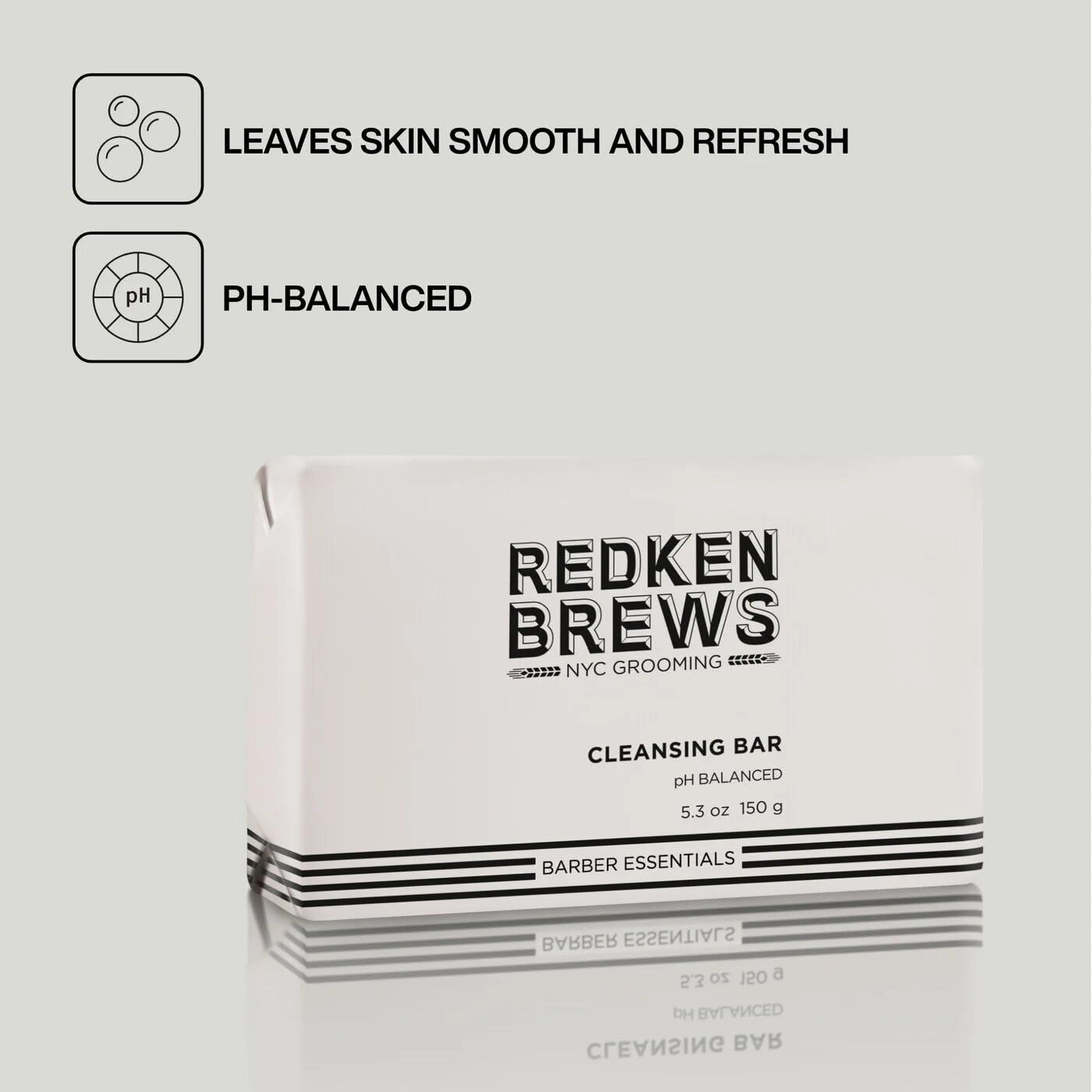 Redken Brews Cleanse Bar For Men, Soap For Face and Body, 5 Oz, Stocking Stuffer