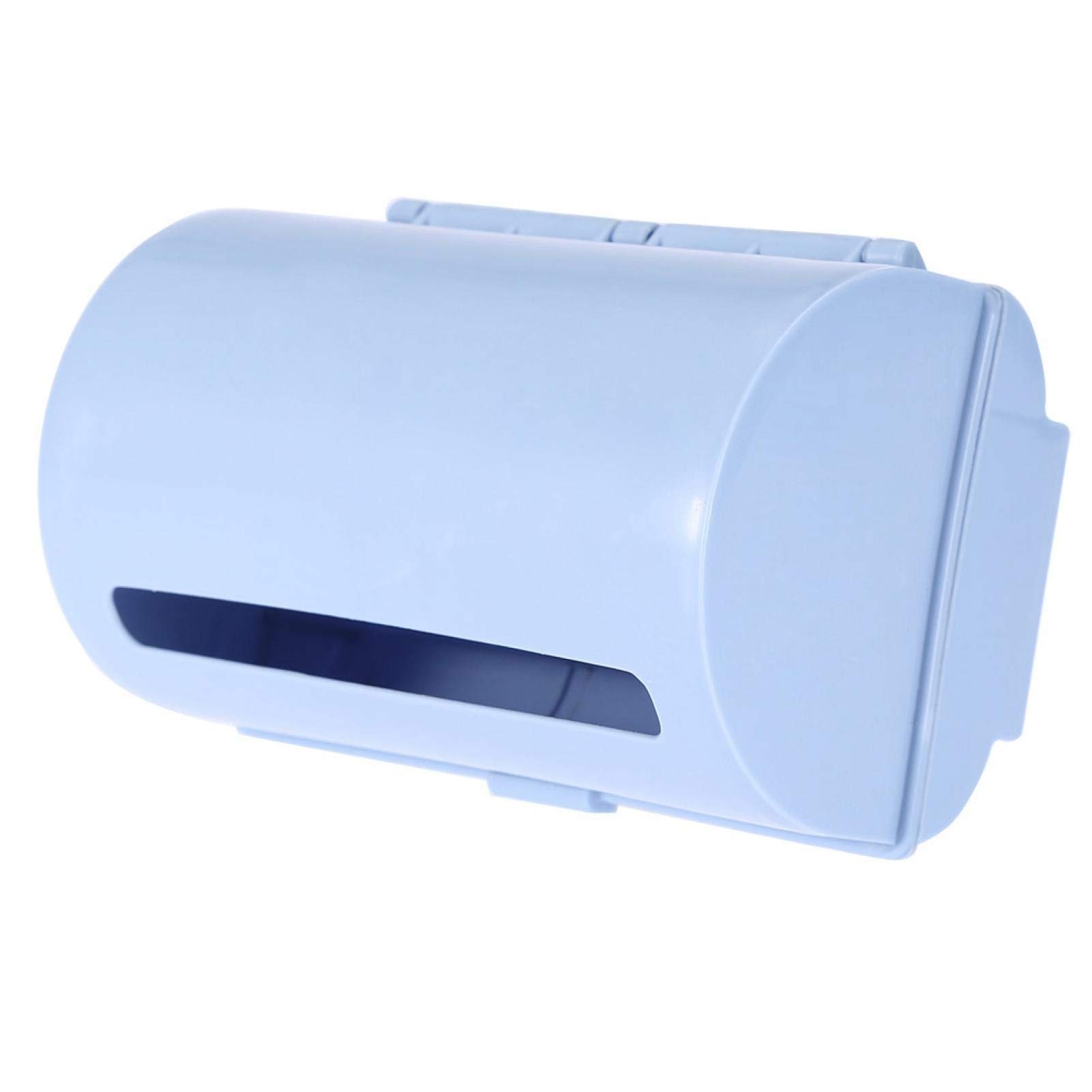 3 Colors Back Organizer Rack Adhesive Wall Mount Trash Garbage Plastic Bag Storage Box Plastic Bag Dispenser (Blue)