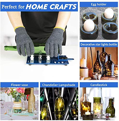 Glass Bottle Cutter Upgraded Bottle Cutting Machine forĀ Cutting Round, Oval Bottles, Home Craft DIY Glass Cutter Bundle Tools for Cutting Wine, Beer, Whiskey, Champagne - Complete Accessories Tool Kit
