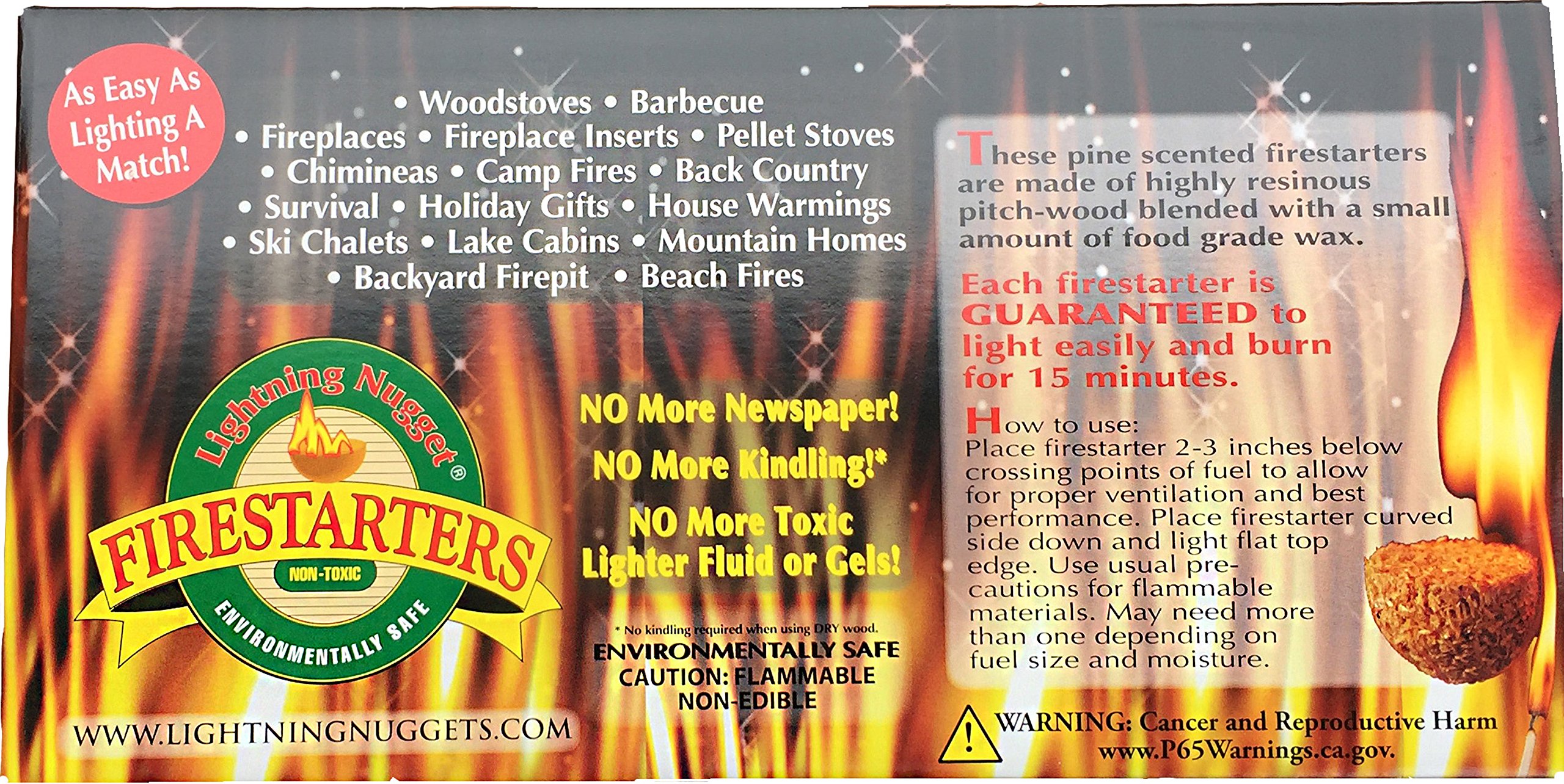 Lightning Nuggets N100SEB Super Economy Box Fire Starter , Tan Brown, 100 Count (Pack of 1)