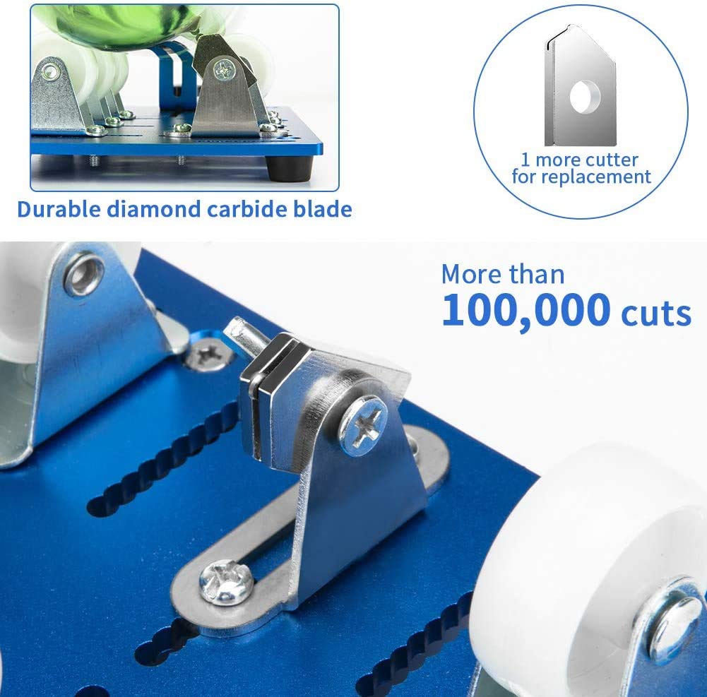 Glass Bottle Cutter Upgraded Bottle Cutting Machine forĀ Cutting Round, Oval Bottles, Home Craft DIY Glass Cutter Bundle Tools for Cutting Wine, Beer, Whiskey, Champagne - Complete Accessories Tool Kit