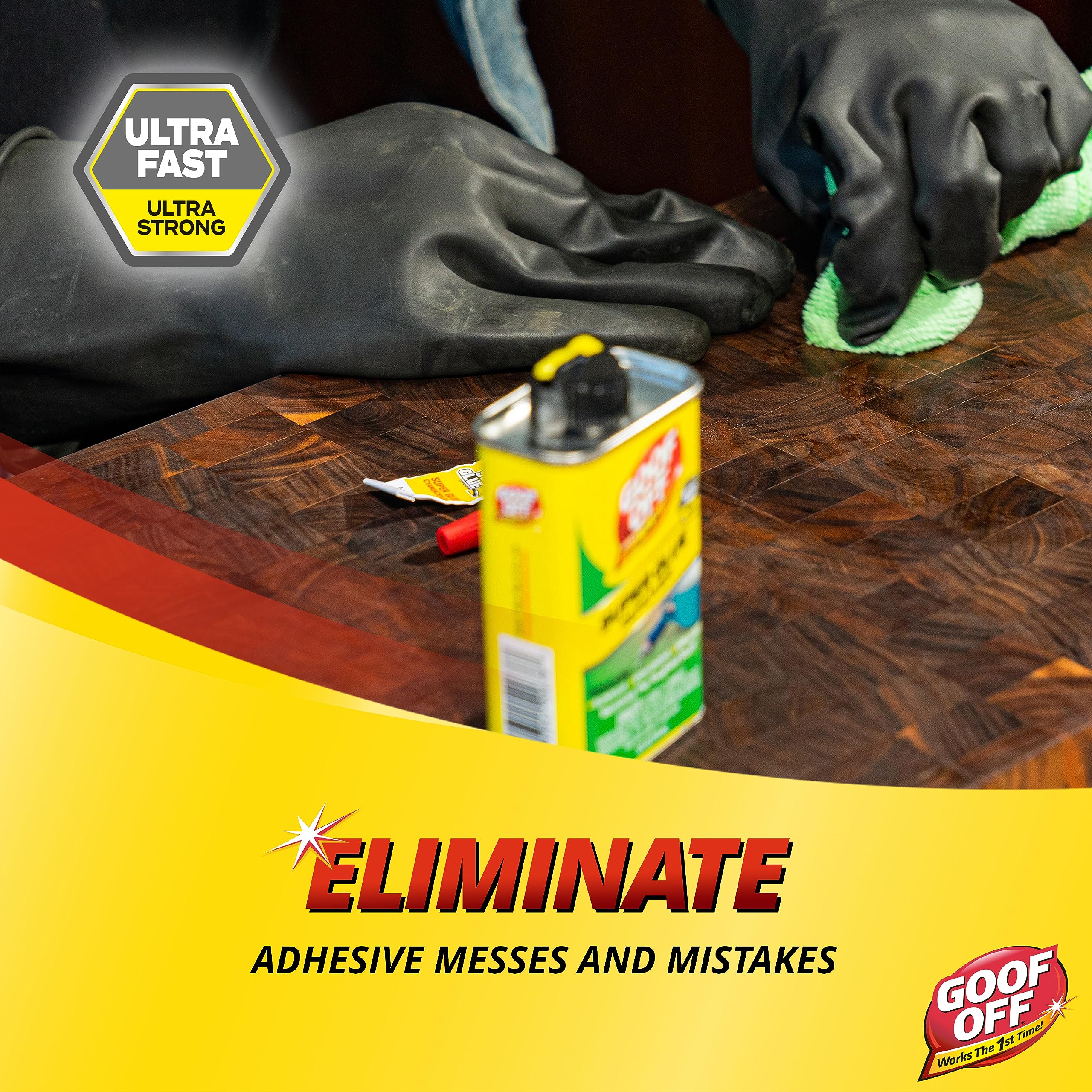 Goof Off Super Glue Remover - 4 oz. can, Yellow (FG678)