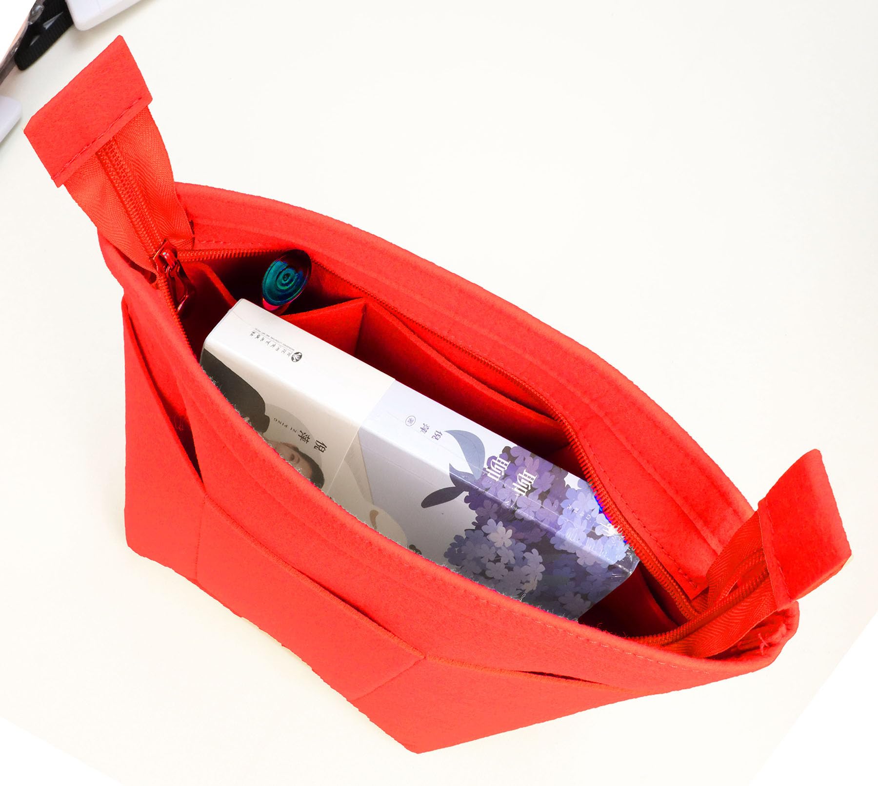 Lckaey purse insert organizer insert for tote mm organizer 1075Claret-M