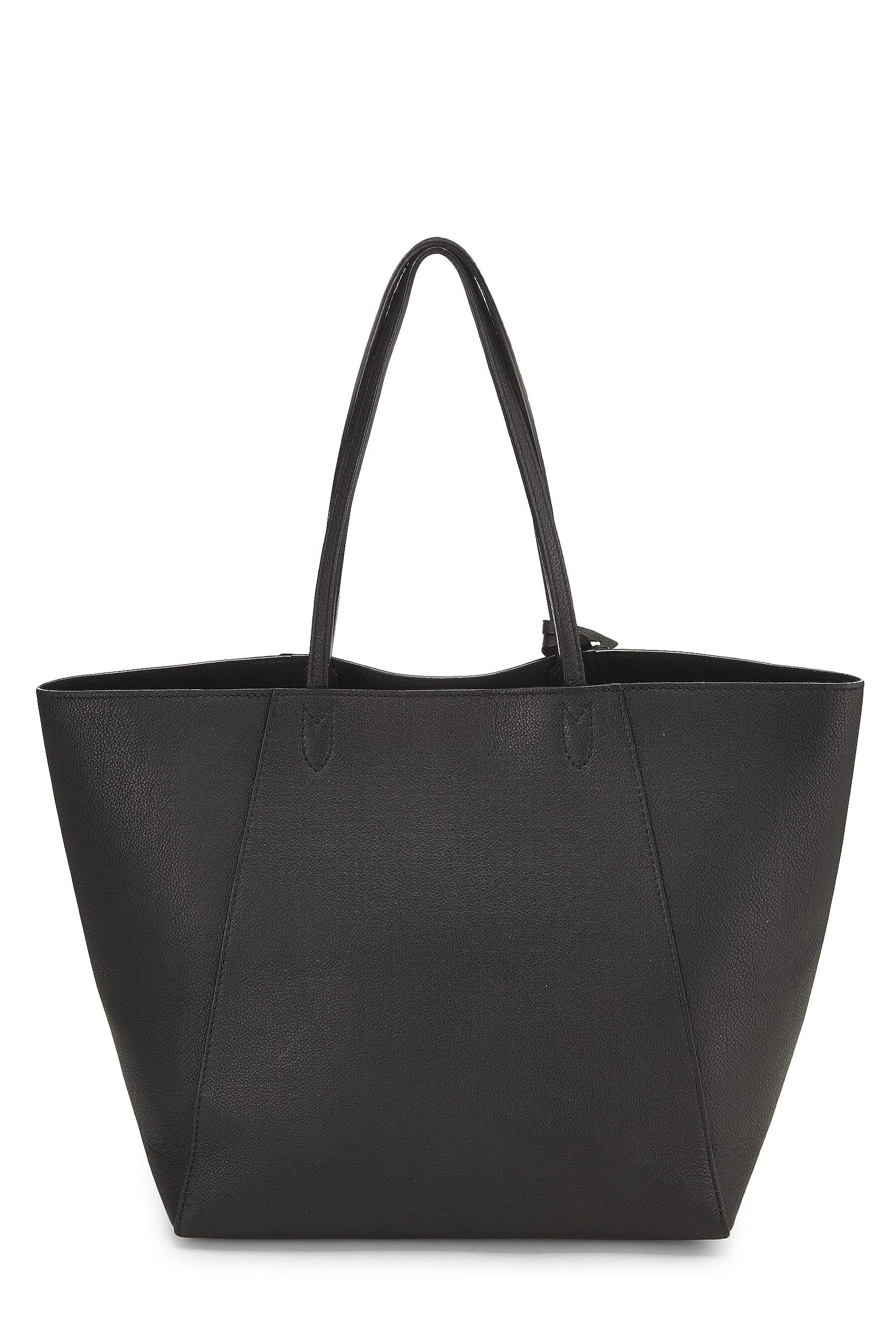 Louis Vuitton, Pre-Loved Black Leather Lock Me Tote MM, Black