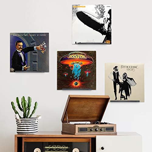 EXCELLO GLOBAL PRODUCTS Metal Record Holder Shelf 4-Pack