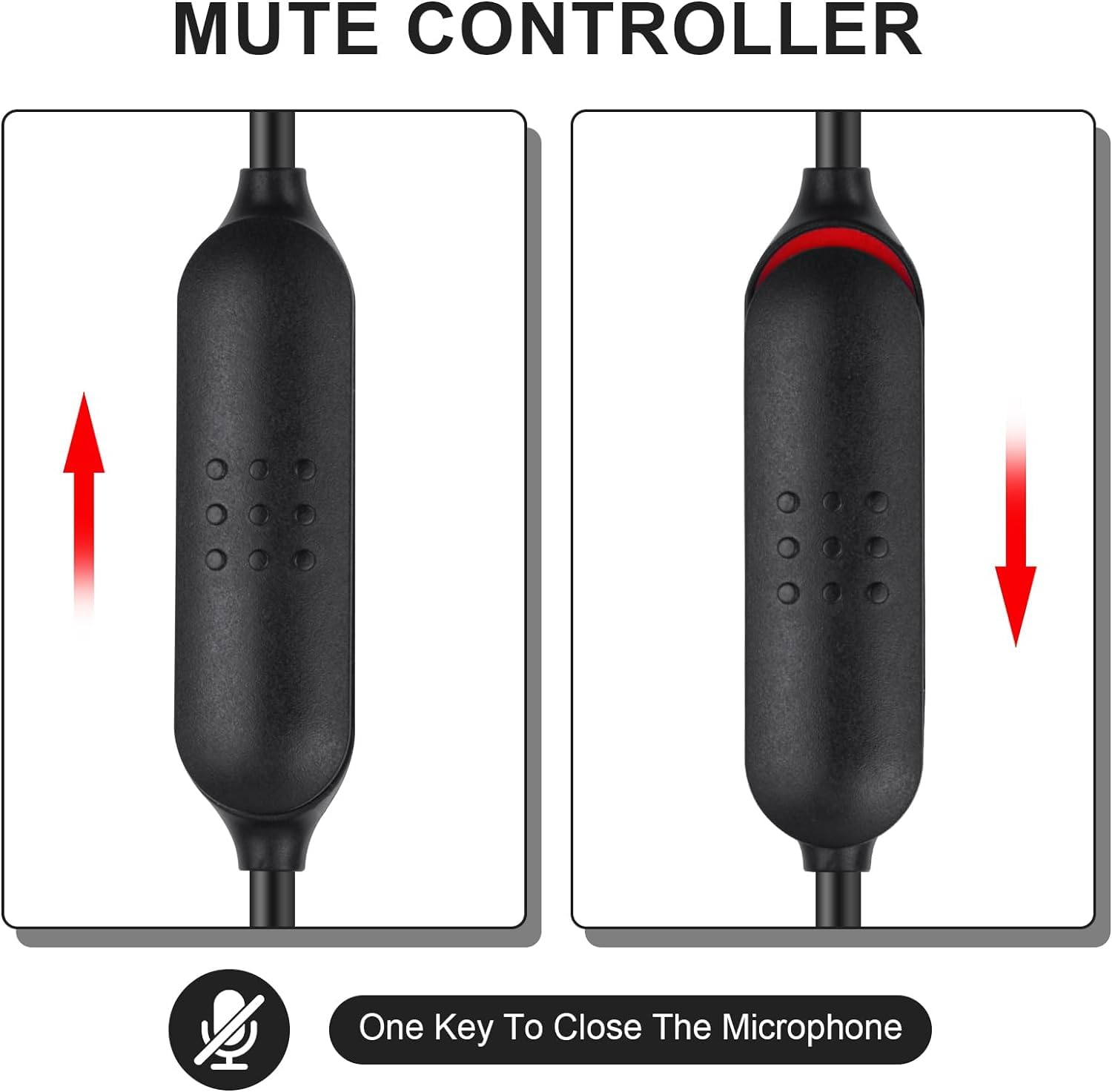 Gneinour QC45 Boom Mic Compatible with Bose QuietComfort 45 Noise Cancelling Headphone, Boom Microphone Cable with Mute Switch for PS4, PS5, PC, Xbox One Controller, 4ft