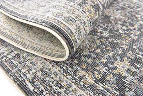 Unique Loom Baracoa Collection Area Rug - La Cabana (2' 2" x 6' 1" Runner, Fume Gray/ Brown)
