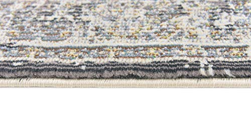 Unique Loom Baracoa Collection Area Rug - La Cabana (2' 2" x 6' 1" Runner, Fume Gray/ Brown)