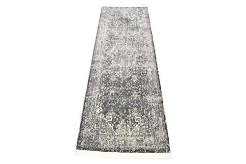Unique Loom Baracoa Collection Area Rug - La Cabana (2' 2" x 6' 1" Runner, Fume Gray/ Brown)