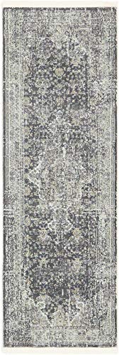 Unique Loom Baracoa Collection Area Rug - La Cabana (2' 2" x 6' 1" Runner, Fume Gray/ Brown)