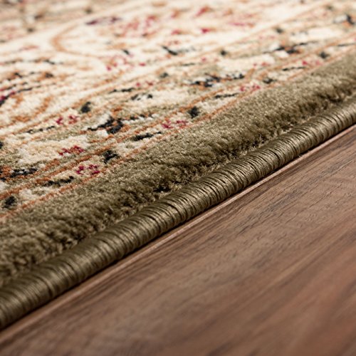 Well Woven Barclay Sarouk Green Traditional Area Rug 3'11" Round