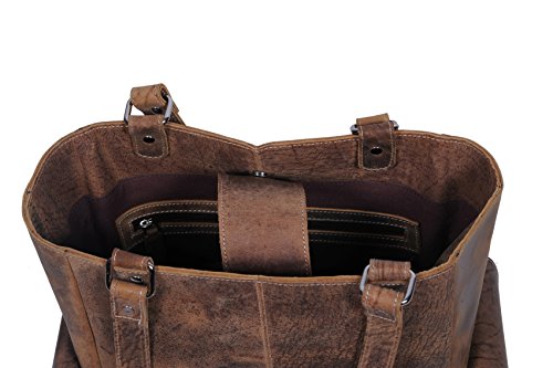KomalC Genuine Soft Chicago Buff Leather Tote Bag Elegant Shopper Shoulder BagSALE (Grace)