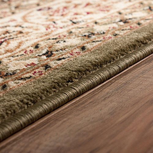 Well Woven Barclay Sarouk Green Traditional Area Rug 3'11" Round
