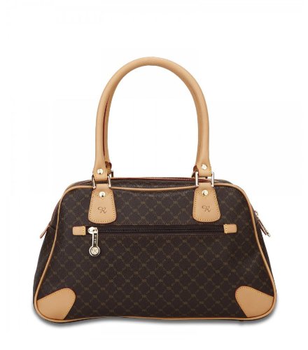 Signature Brown Satchel Organizer by Rioni Designer Handbags & Luggage