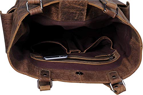 KomalC Genuine Soft Chicago Buff Leather Tote Bag Elegant Shopper Shoulder BagSALE (Grace)