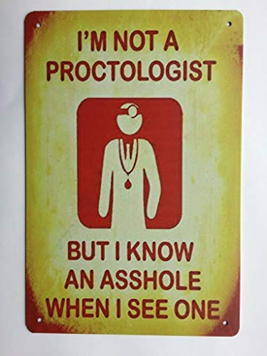 Metal Tin Sign Proctologist Sign Funny Bar Pub Home Vintage Retro TS104