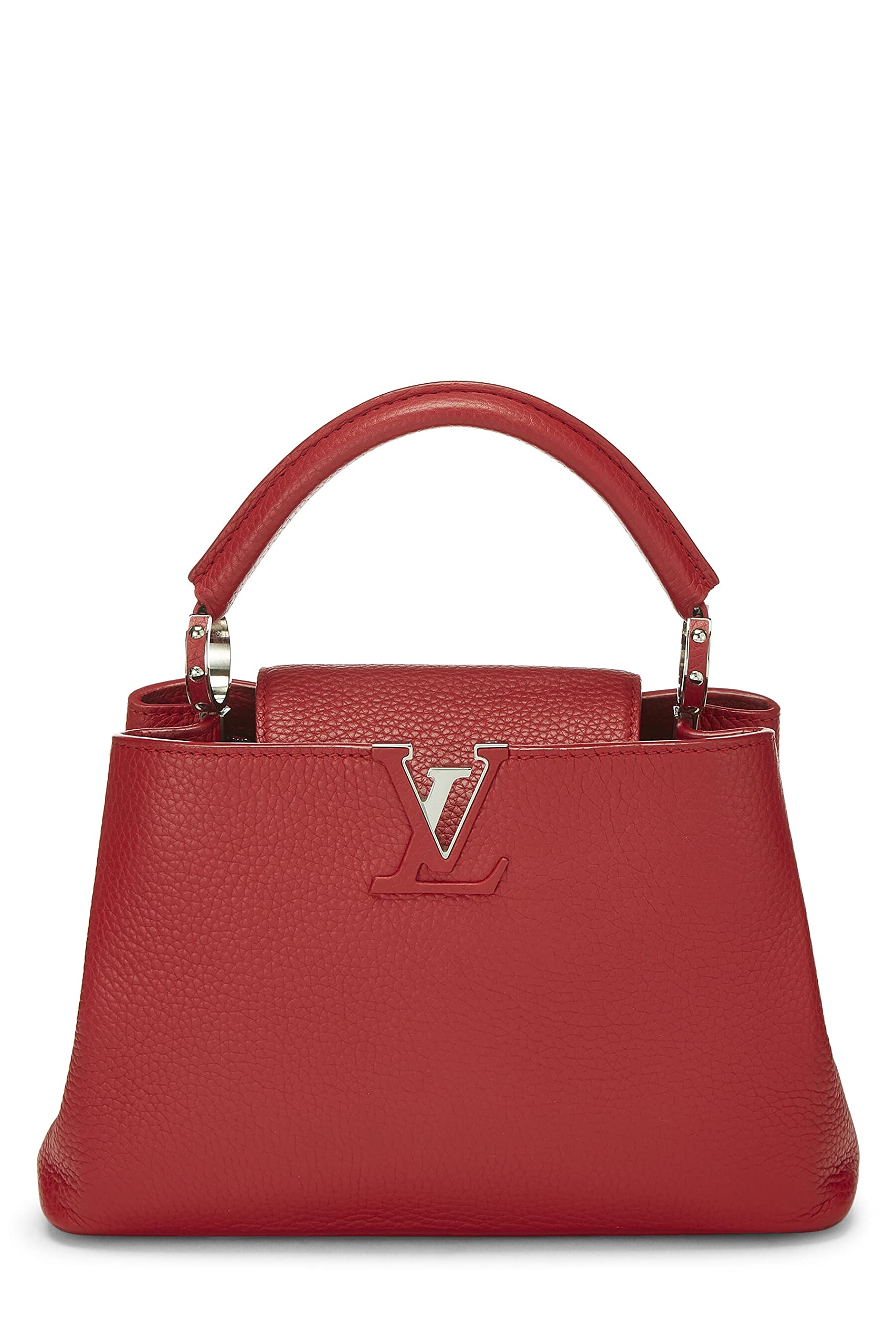 Louis Vuitton, Pre-Loved Red Taurillon Capucines BB, Red