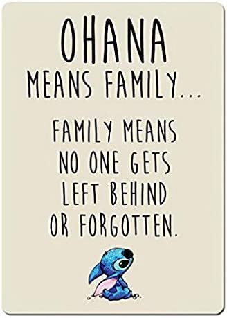 Uptell Family Letters Decor Beige. Metal Wall Sign Plaque Wall Funny Home Coffee or Pub Decor. Lilo Stitch - 8x12 inch