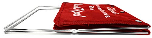 Foldable Shoe Cover Holder (Red) with Bonus Please Use Shoe Covers, Double Sided, Door Hanger