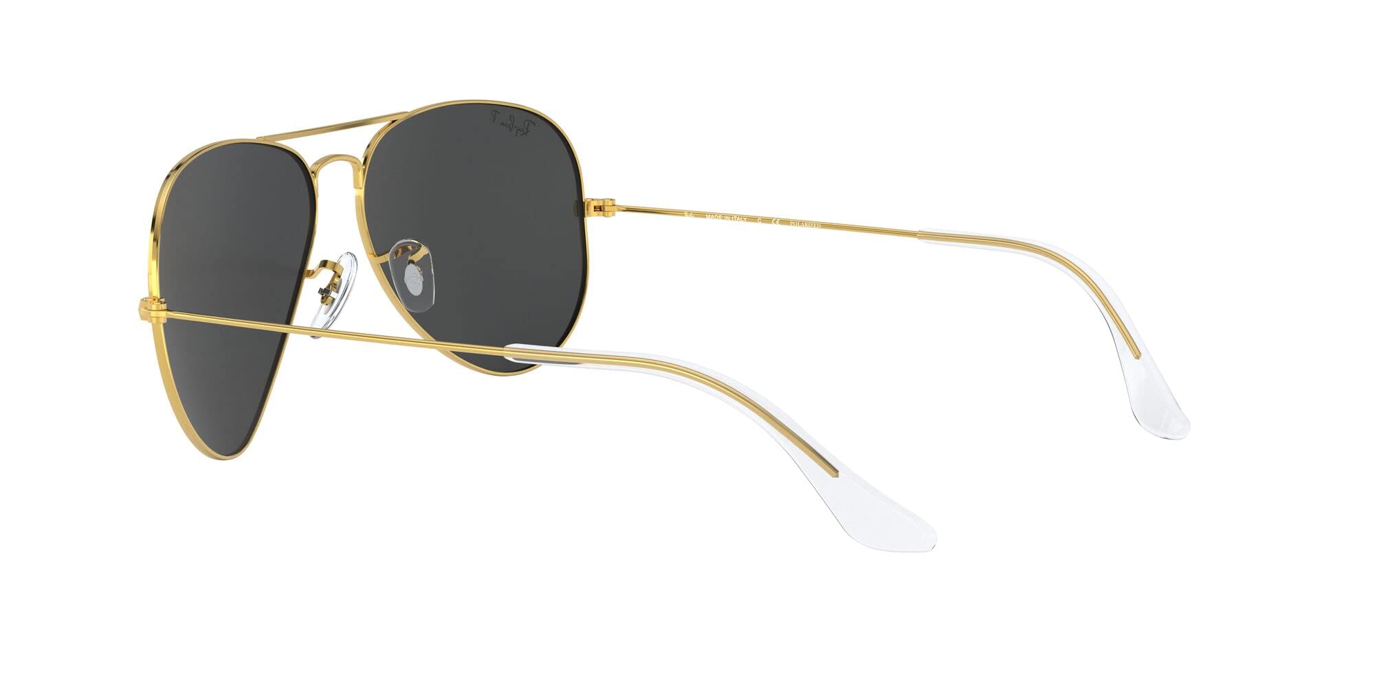 Ray-Ban RB3025 Classic Aviator Sunglasses, Legend Gold/Polarized Black, 62 mm