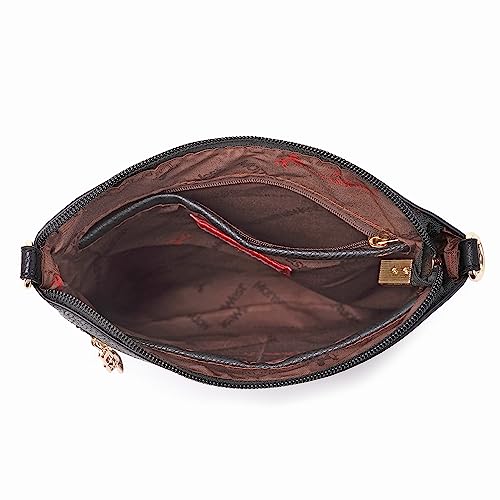 Montana West Crossbody Bag with Wide Guitar Strap Small Cross Body Bag Purses Shoulder Handbag for Women MWC-042ABK