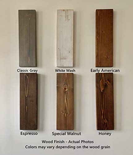 Floating Shelves Wood Floating Shelves Set - New England Handcrafted Rustic Pine Kitchen Office Bedroom Wall Mounted Smooth Finish Organizers 2 Pack (1.5'' x 7.5'' x 24'' & 36โ) (Espresso, 36'')