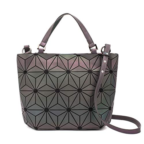 Geometric Luminous Purses and Handbags Holographic Purse Lumikay Bag Reflective Leather Irredescent Tote NO.4