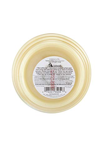 Candle-lite Scented Candles, Tropical Fruit Medley Fragrance, One 18 oz. Single-Wick Aromatherapy Candle, Yellow Color