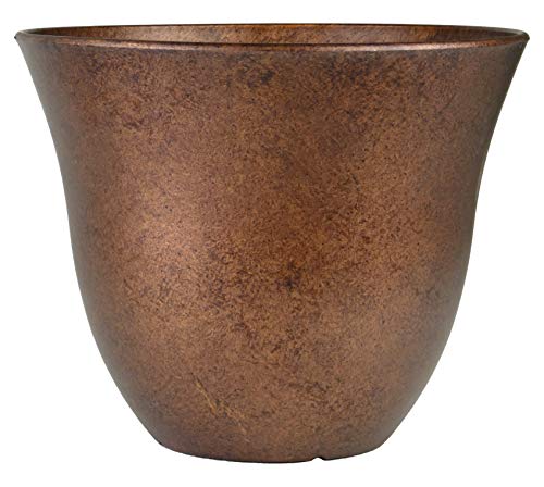 Classic Home and Garden Honeysuckle Patio Pot Garden Planter, Distressed Copper