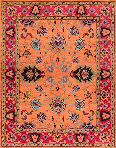 nuLOOM Montesque Hand Tufted Wool Area Rug, 8' 6" x 11' 6", Orange