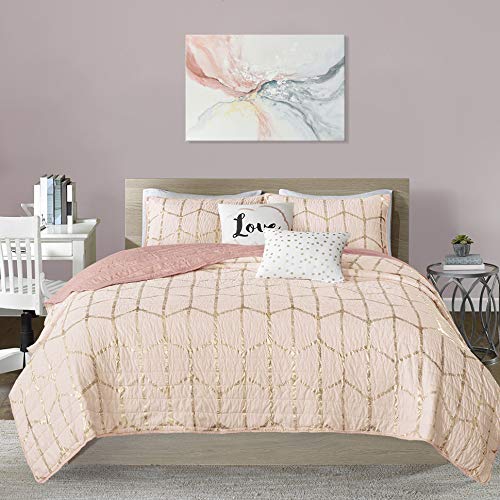 Pink Abstract Wall Art Large Canvas Paintings Blush and Grey Water Flow Marble Shapes Trendy Picture Modern Framed Artwork for Bedroom Living Dining Room Kitchen Office Wall Decor 36"x24"