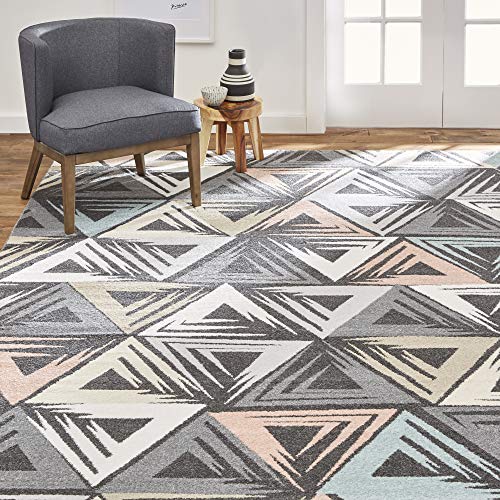 Home Dynamix Area Rug, 5 ft 2 in x 7 ft 2 in, Gray/Ivory