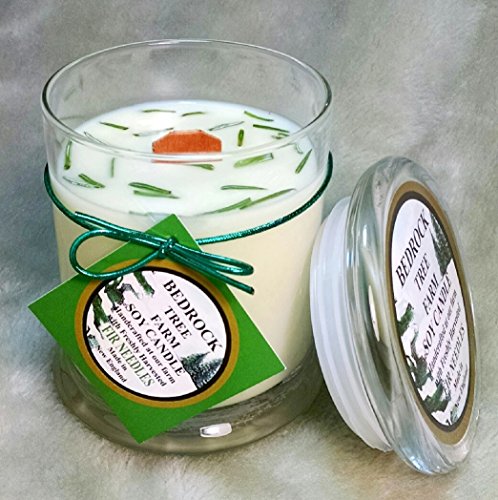 Award Winning Fir Needle Soy Candle with Wooden Wick LSJ12Natural