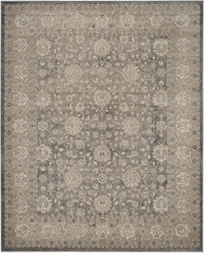 SAFAVIEH Sofia Collection 9' x 12' Light Grey/Beige SOF330B Vintage Oriental Distressed Non-Shedding Living Room Bedroom Dining Home Office Area Rug