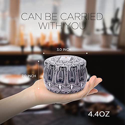 Hausware Citronella Candles - 4 Pack Citronella Candles Outdoor Set,Indoor Scented Soy Wax Candles Portable Travel Tin Gift Set for Home Garden Patio Balcony Decorative