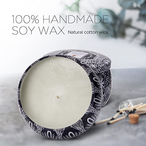 Hausware Citronella Candles - 4 Pack Citronella Candles Outdoor Set,Indoor Scented Soy Wax Candles Portable Travel Tin Gift Set for Home Garden Patio Balcony Decorative