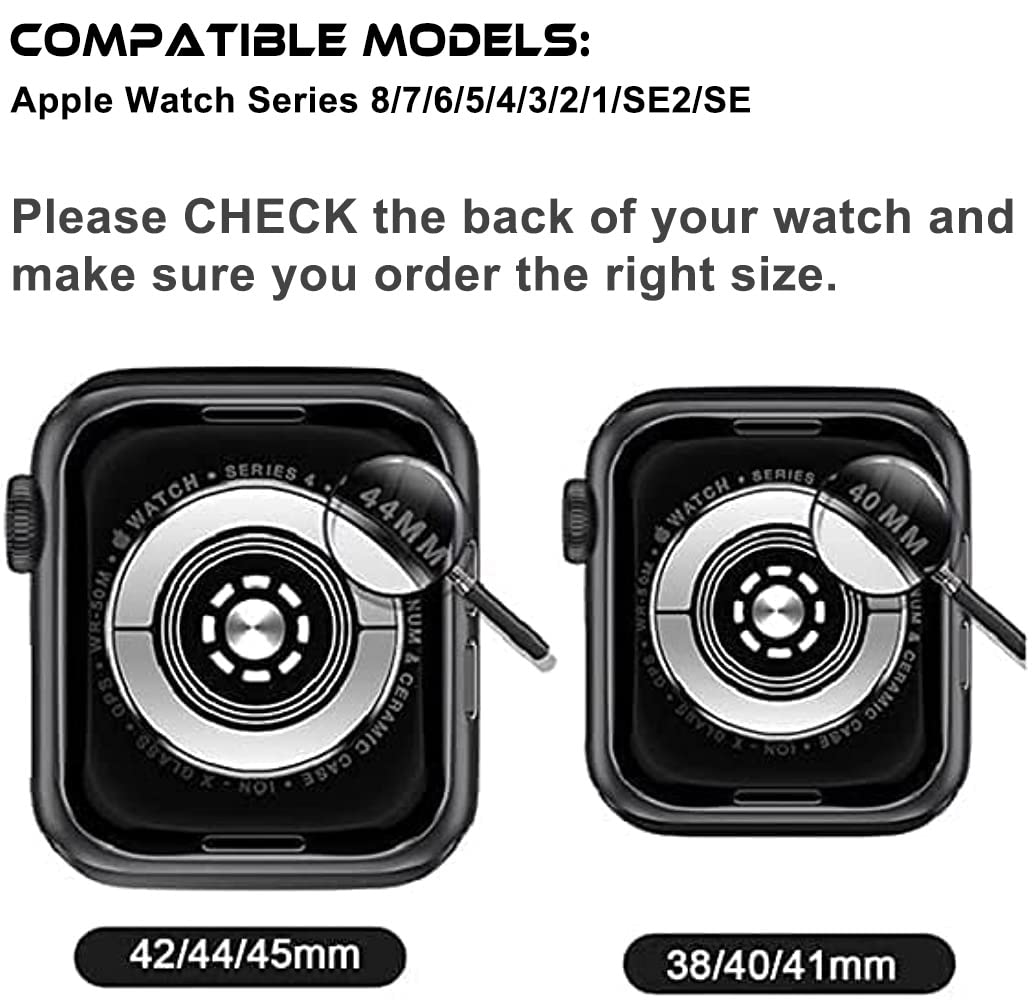 Designer Luxury Watch Band Compatible with Apple Watch 45mm 44mm 42mm 41mm 40mm 38mm, soft leather Replacement strap compatible with iWatch Series 8/7/6/5/4/3/2/1/SE2/SE for Women Men