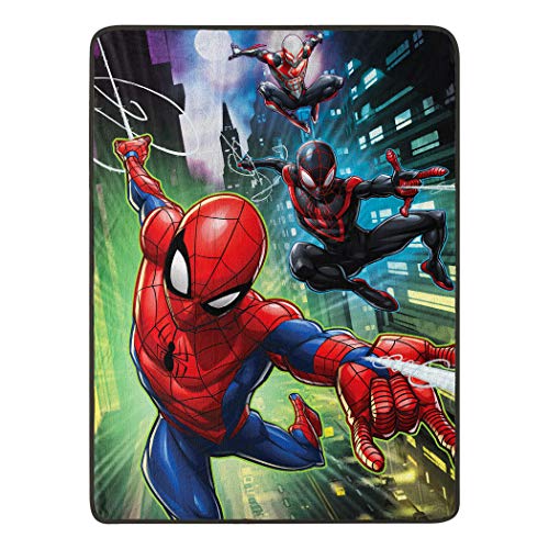 Marvel's Spider-Man, "Swing City" Micro Raschel Throw Blanket, 46" x 60", Multi Color