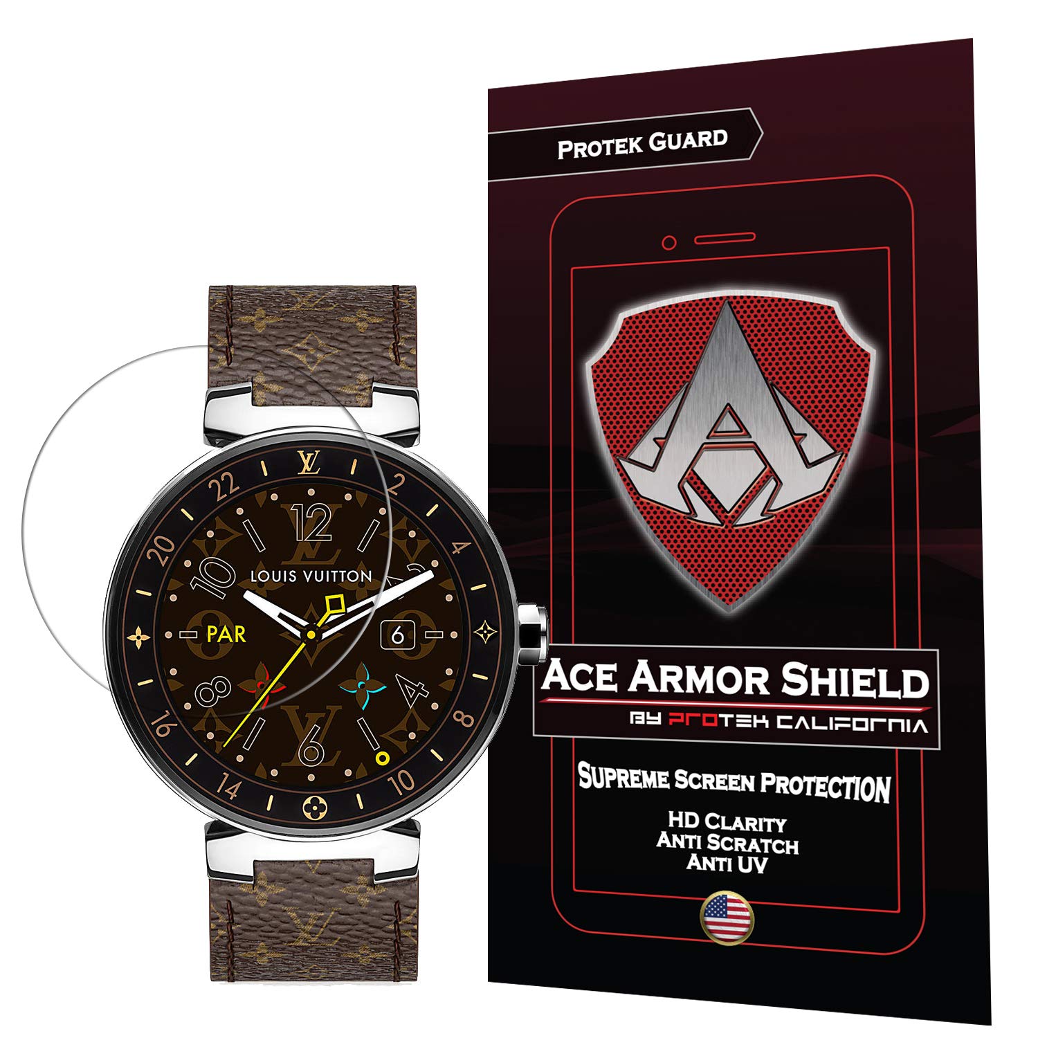Ace Armorshield (6 Pack) Premium HD Scratch Resistant Screen Protector Compatible with Louis Vuitton Tambour Horizon